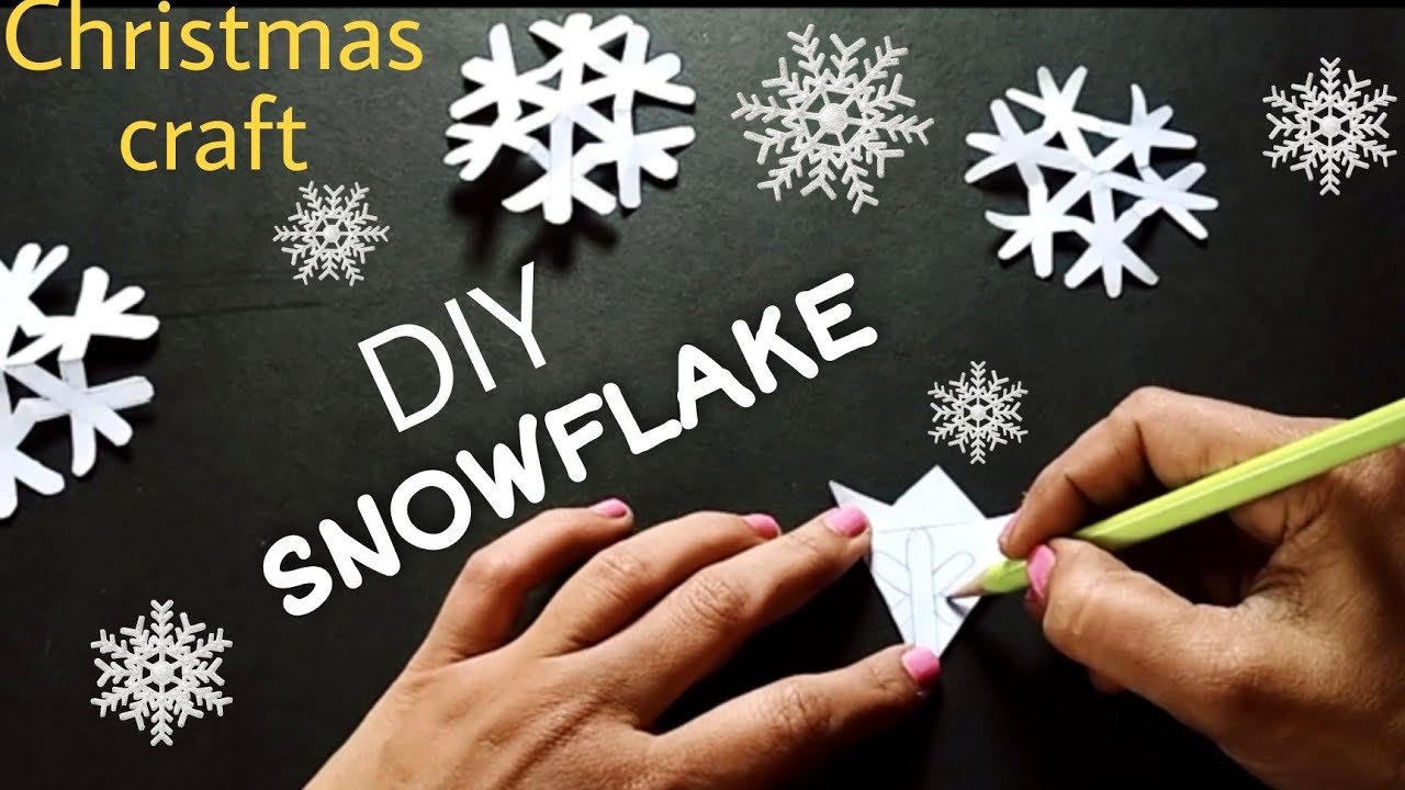 Paper snowflake Christmas craft | How to make snowflake | DIY Christmas ...