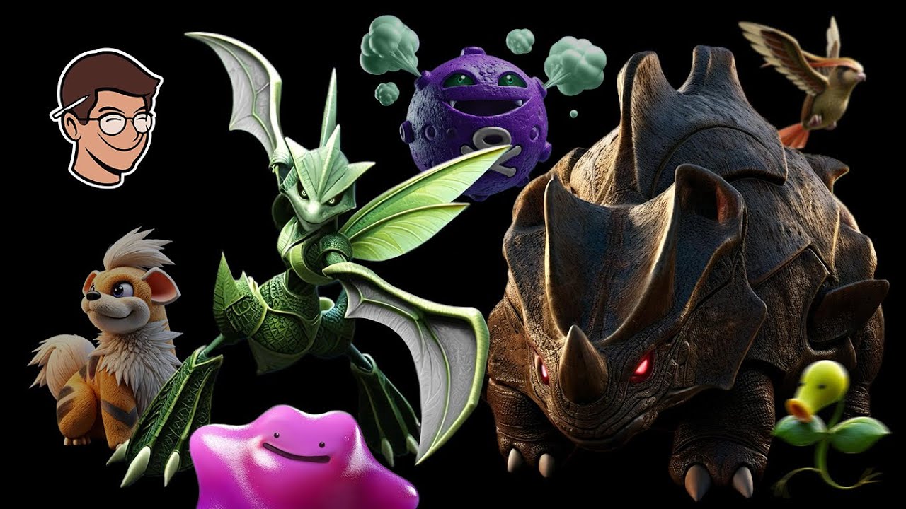 Every Pokémon from GEN 1 in realistic style - YouTube