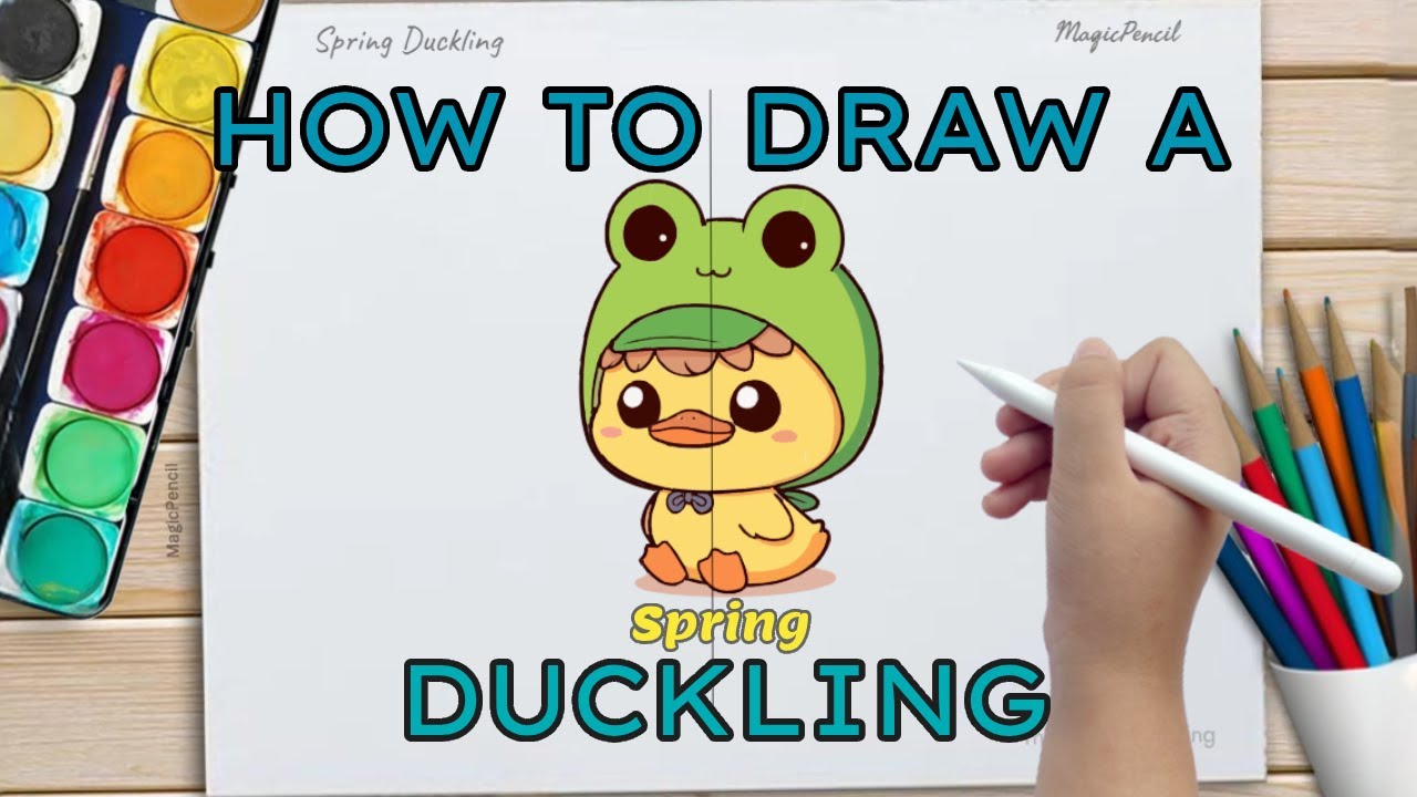 How To Draw A Spring Duckling - YouTube