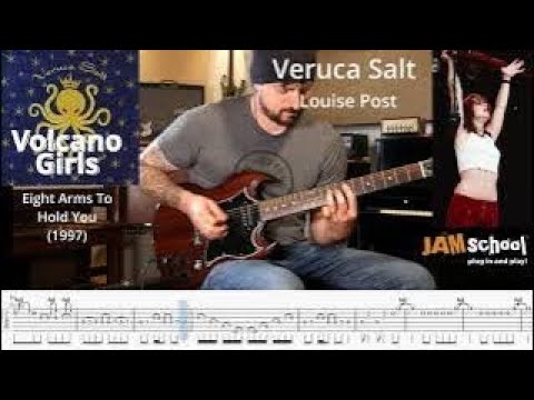 Veruca Salt Volcano Girls Guitar Solo With TAB - YouTube