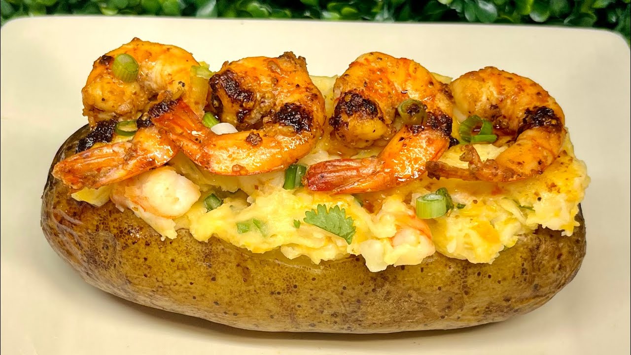 Papas Horneadas Rellenas De Camarones 🍤 Receta Fácil 😋 - YouTube