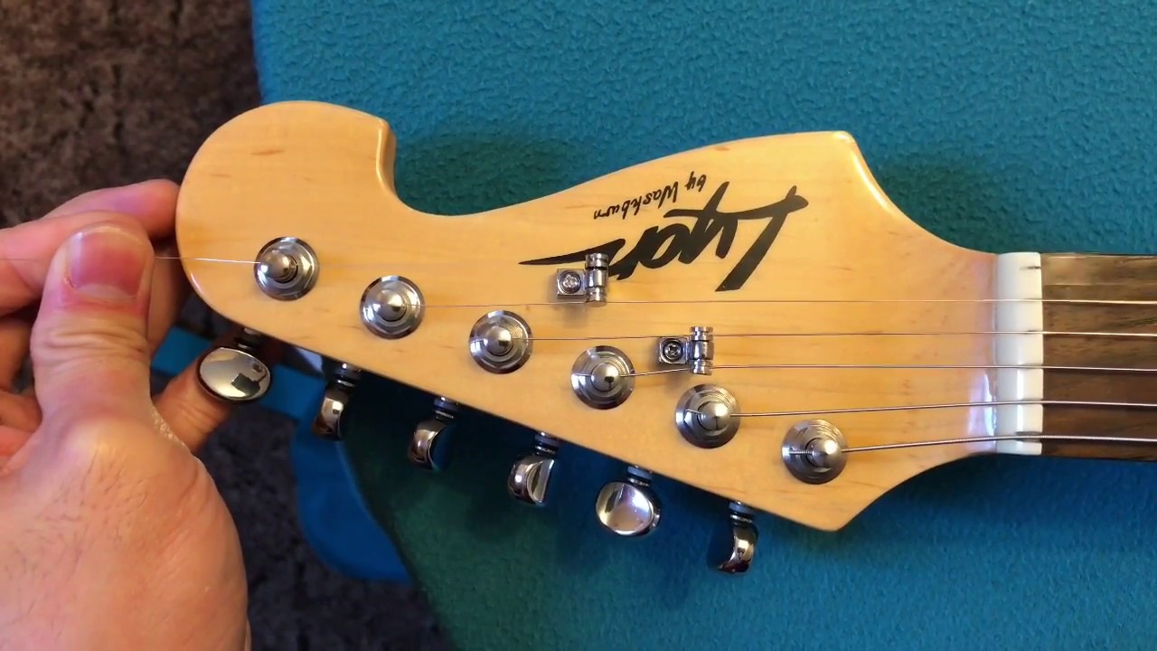 Tutorial DIY Cheap Guitar Upgrade String Tree Rollers - YouTube