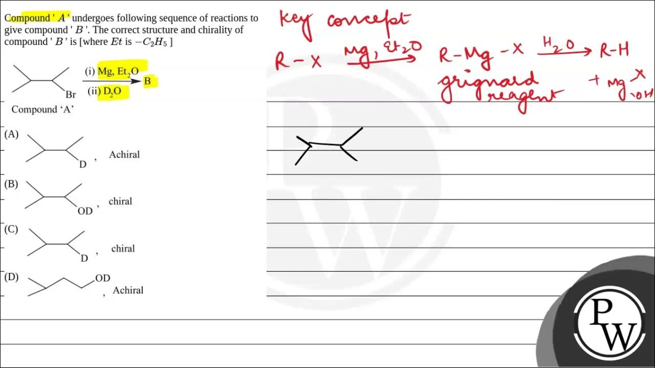 Compound ' \(A\) ' undergoes following sequence of reactions to give compound ' \(B\) '. The cor ...