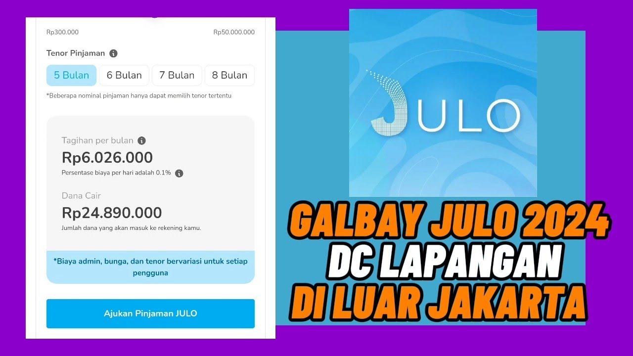 Galbay Pinjol julo 2024 | pinjaman resmi julo ada DC ?! - YouTube