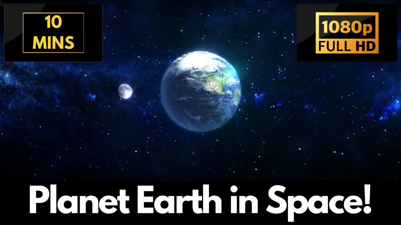 Amazing Planet Earth Floating Through Space Screensaver | 10 MINUTES in ...