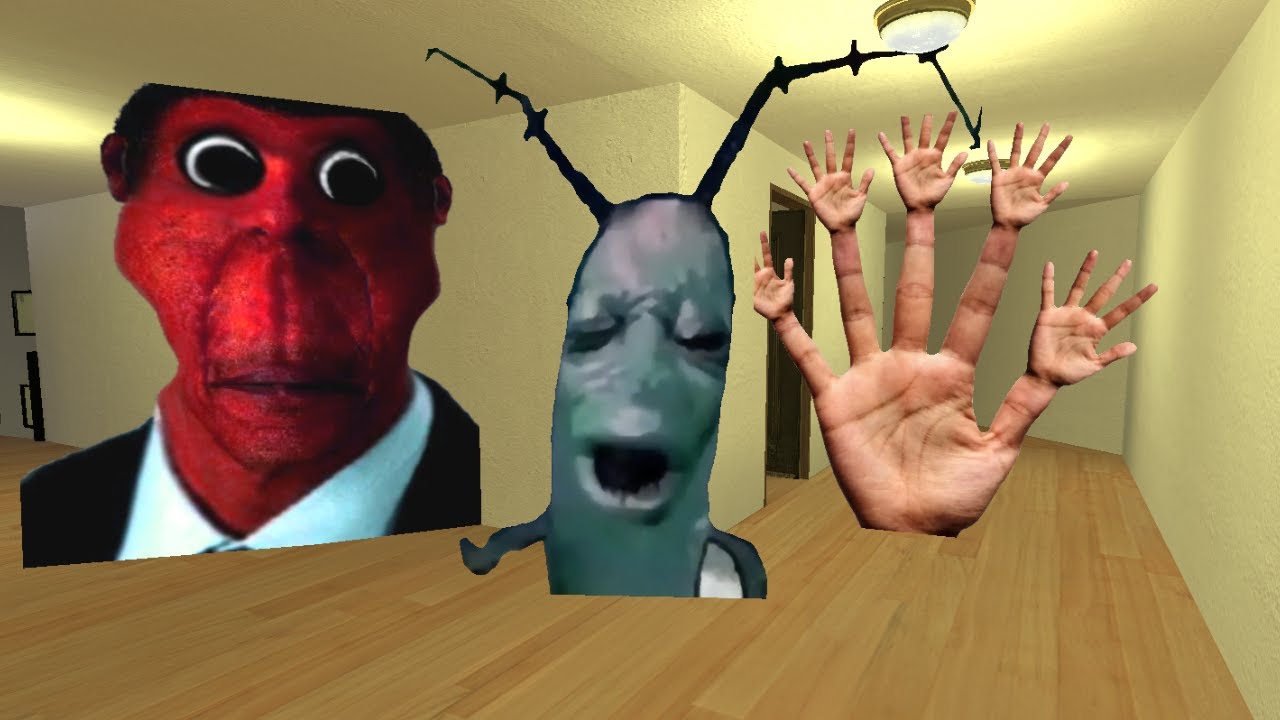 OBUNGA PLANKTON AND 3D HAND NEXTBOTS GMOD #garrysmod100k #Nextbots ...