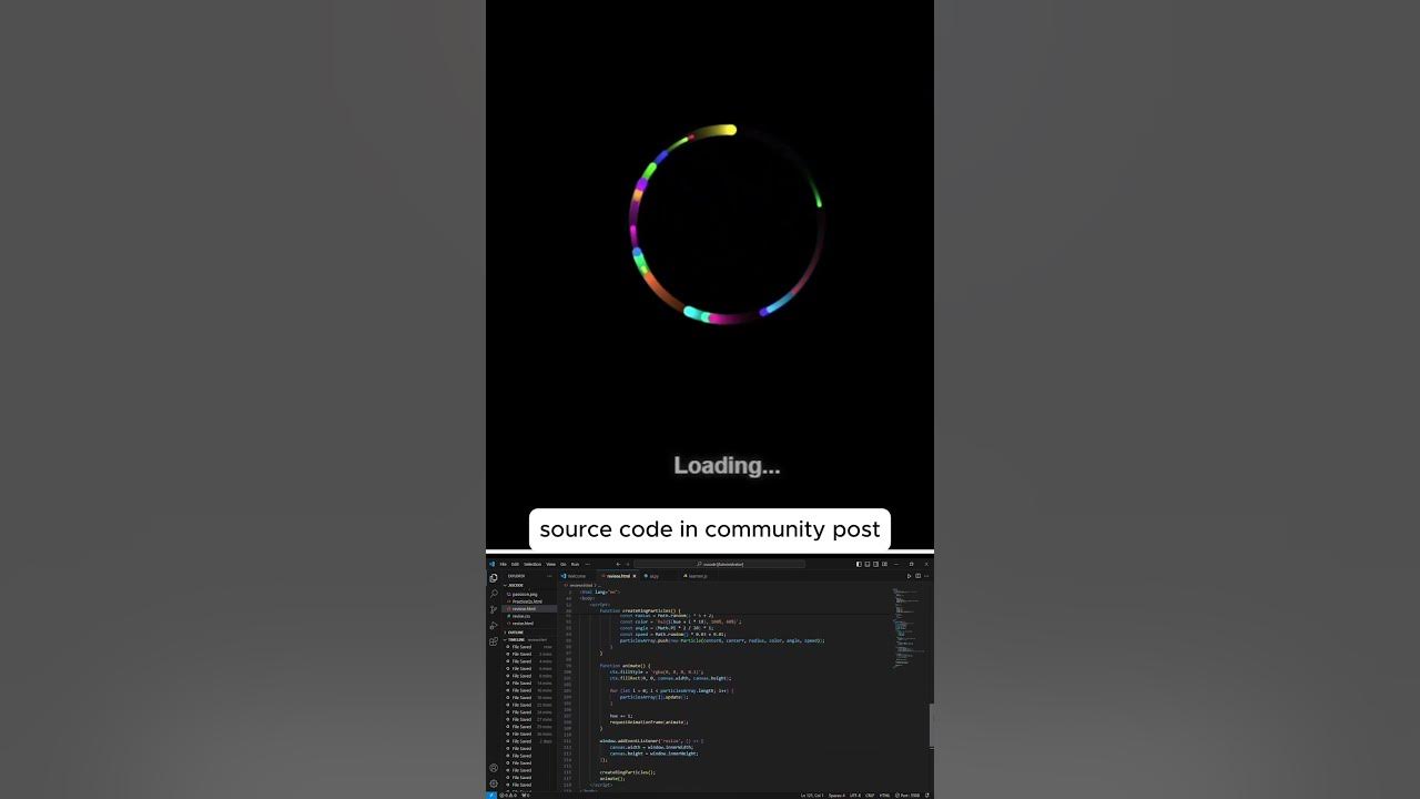 Stunning 3D Particle Ring Loader Animation in HTML, CSS & JS! 🌌 #webdesign #shorts #coding - YouTube