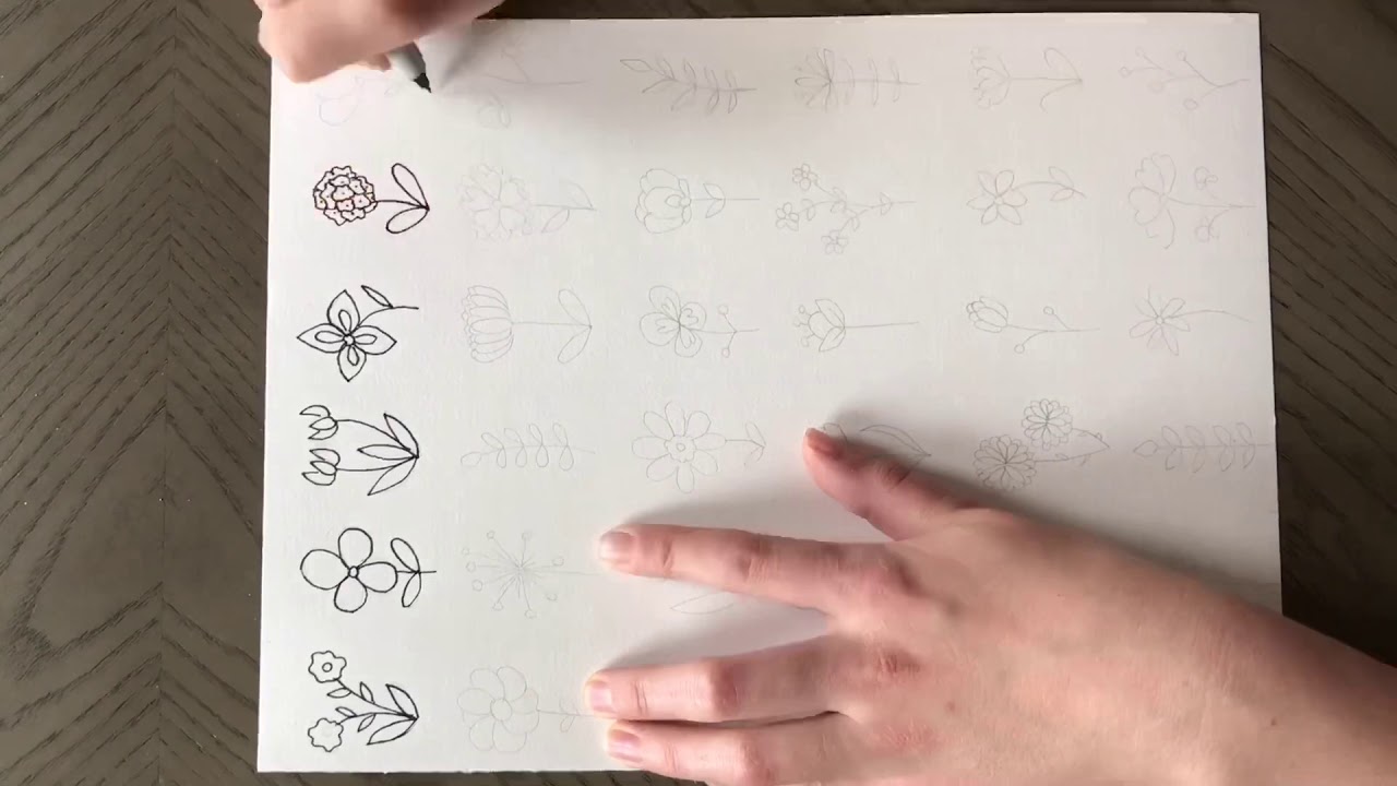 Floral Flower Pen Art: Sharpie Drawing Timeplapse - YouTube