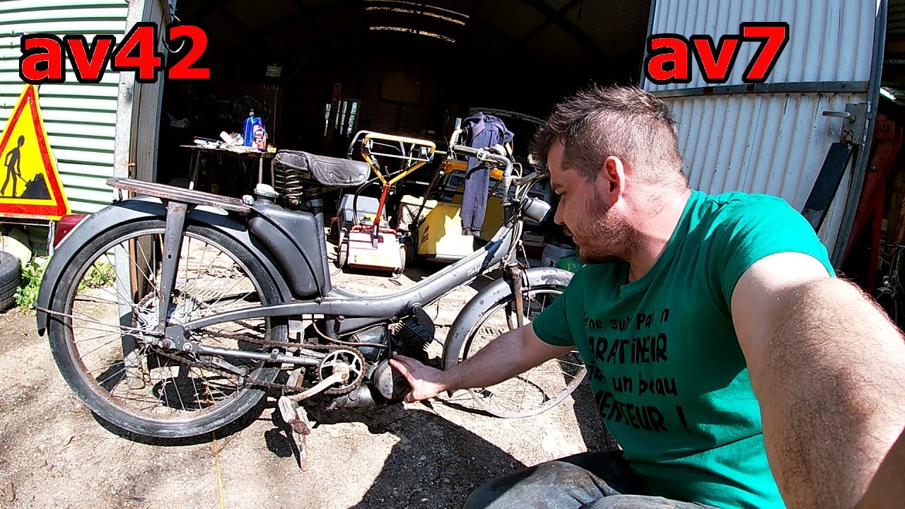 nouvelle venue, Motobecane av42 grise - YouTube