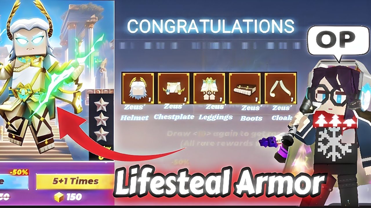 Buying Zeus Armor Set In Skyblock⚡️ - YouTube