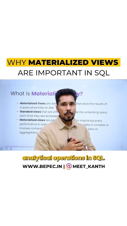 Why Materialized Views in SQL?? #dataanalysis #datascience #sql - YouTube