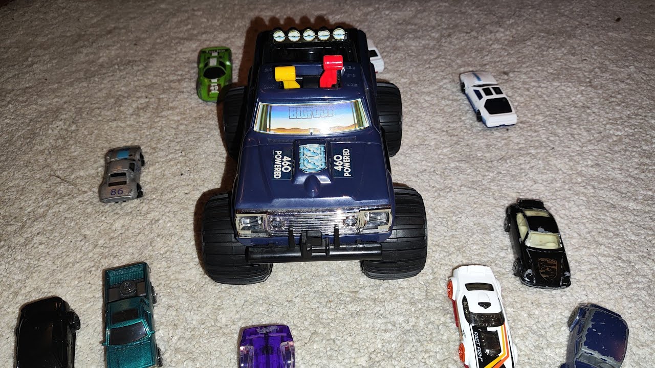 More Monster Truck running over small cars - YouTube