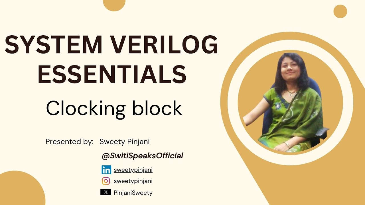 Clocking Block Switispeaksofficial Switispeaks Sweetypinjani Systemverilog Sv Vlsi Career