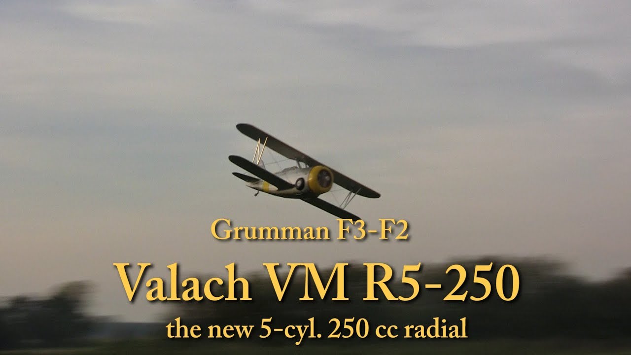 Valach VM R5-250 Sternmotor in Grumman F3 F2 - YouTube