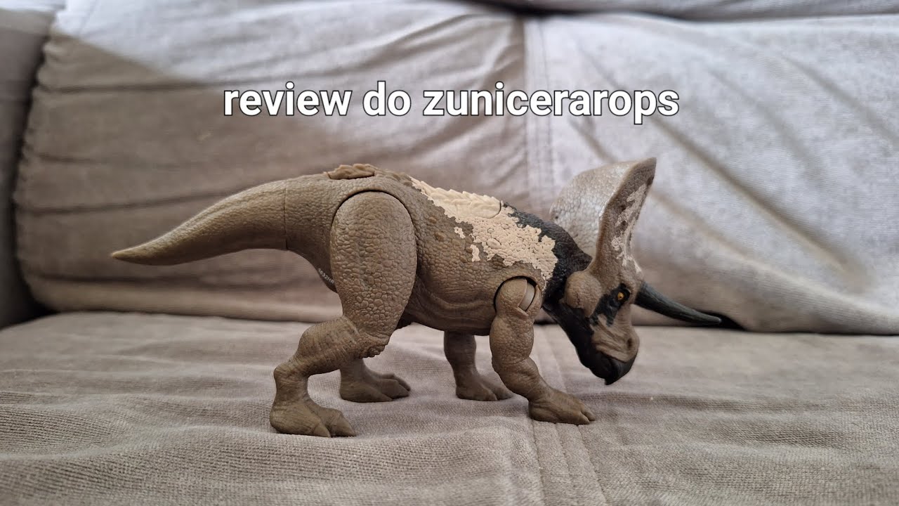 review do zuniceratops (mattel Dino Trackers) - YouTube