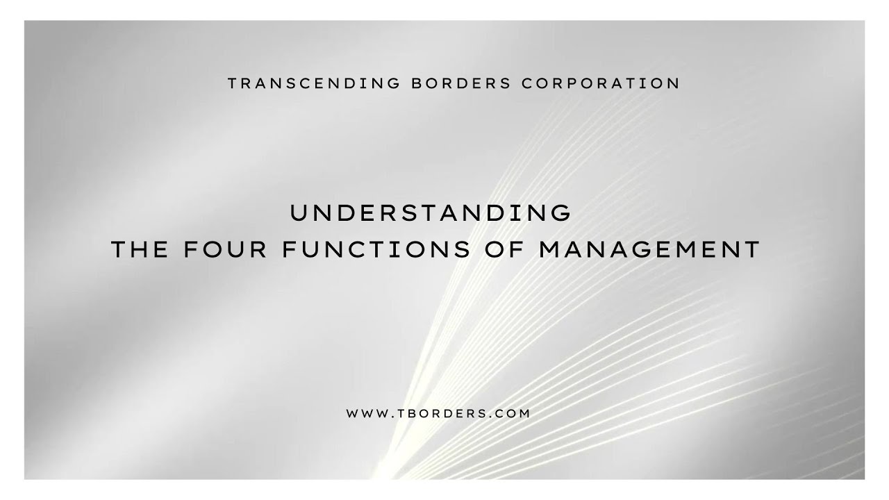 Understanding Four Functions of Management (ASL) Video - YouTube