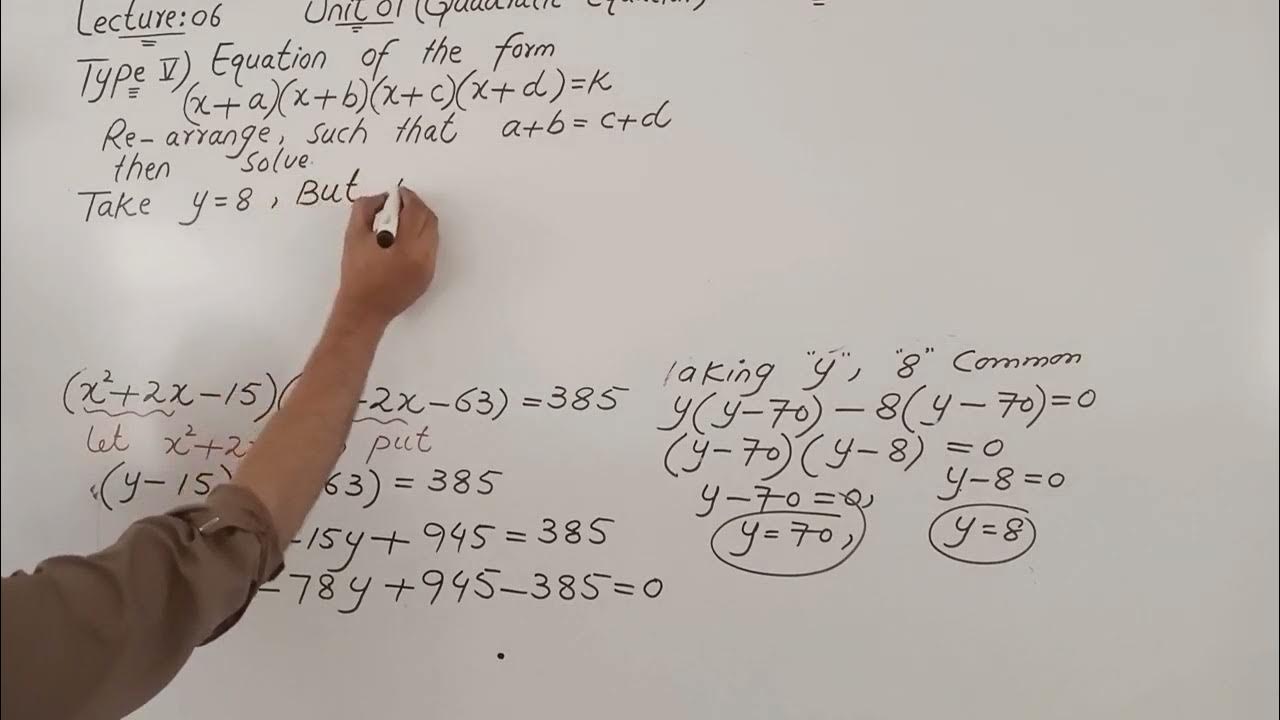 Lecture 06 Unit 01(Quadratic Equation) Exer 1.2 Q1( xiii, xiv) Class 10th . - YouTube