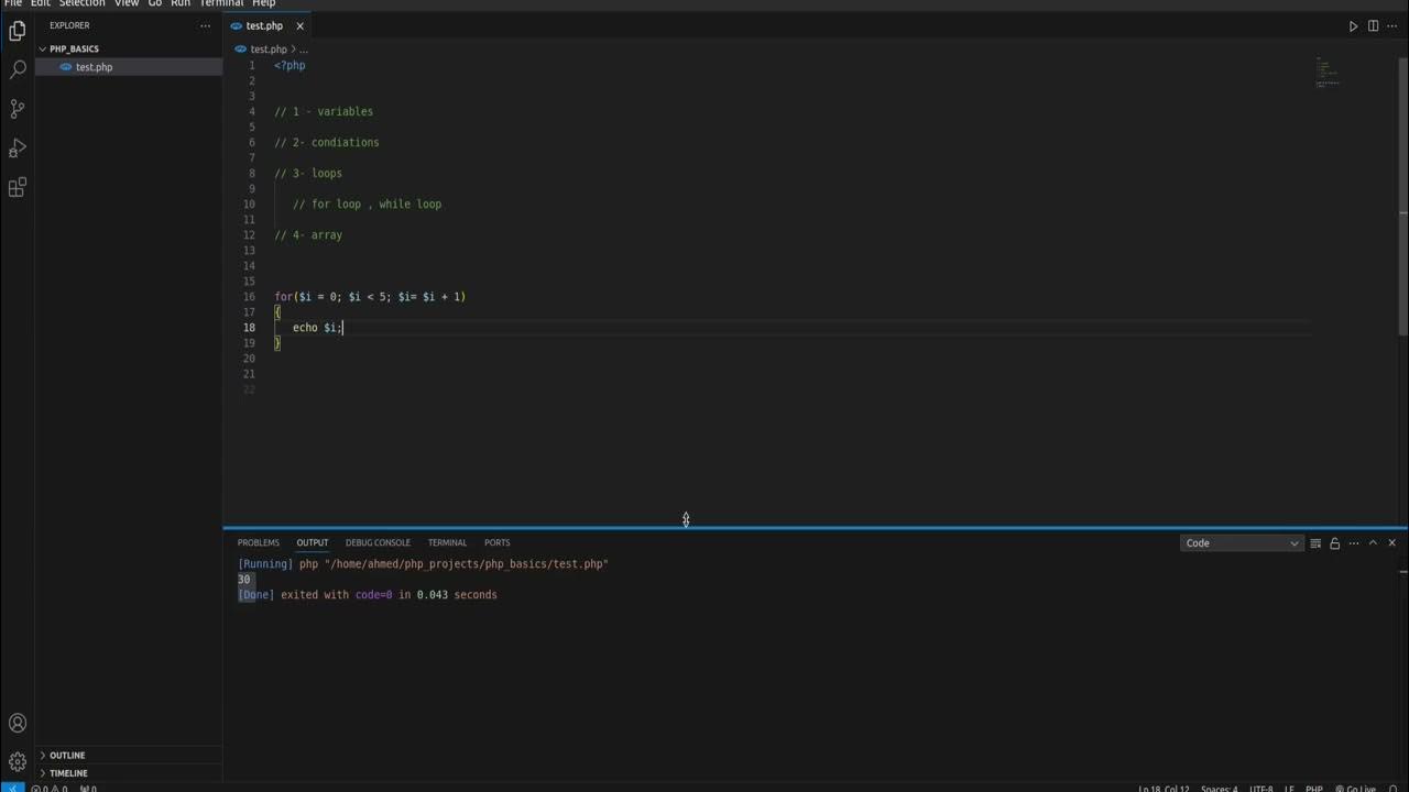 php for loop tutorial (arabic) , for شرح اداه التكرار - YouTube