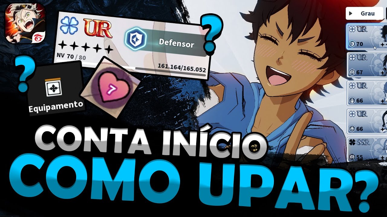 O que FAZER PRIMEIRO para UPAR BEM a CONTA?? - Black Clover: Mobile ...