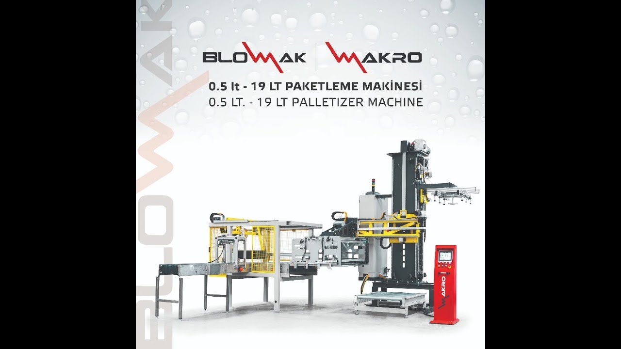 BLOWMAK PTM-120 PALLETIZER MACHINE - YouTube