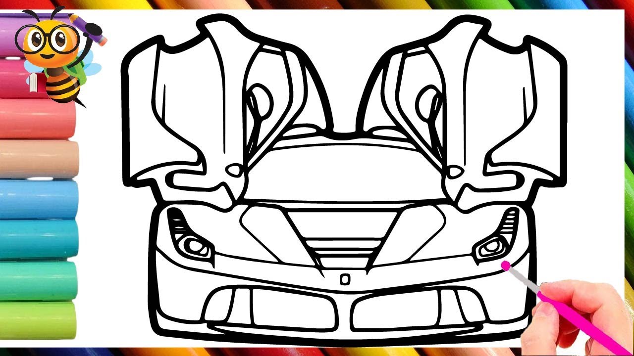 Ferrari Drawing, Painting & Coloring for Kids and Toddlers . How to ...