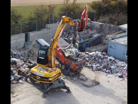 Shredding Mixed Waste - Waste King with JS160W & Arjes 250! - YouTube