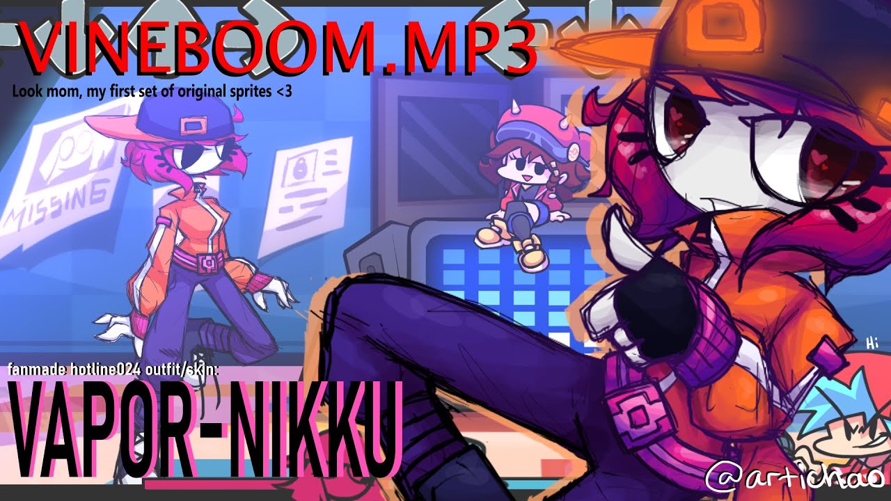 Vapor Nikku - FNF Hotline 024 Fan Outfit and Sprite Test! [Fandomania ...