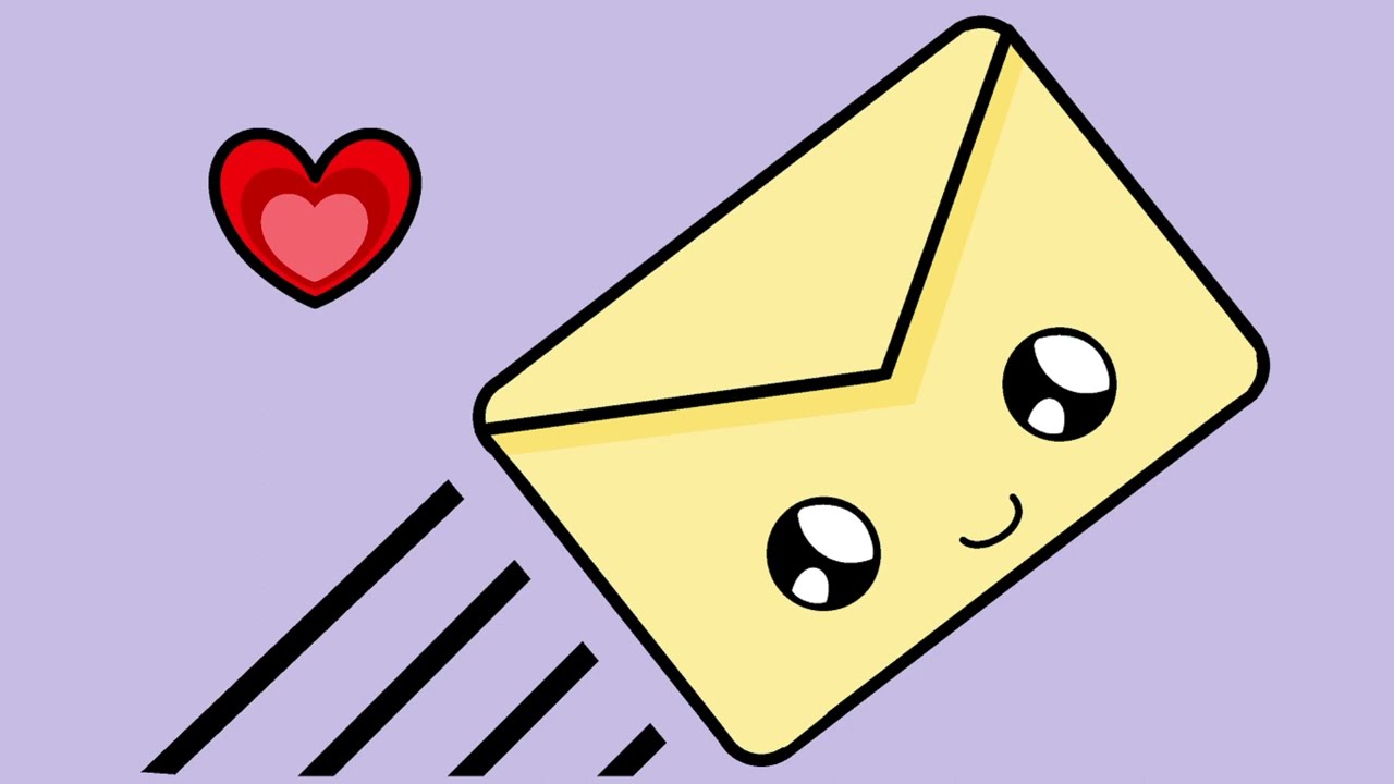 Easy Drawing of Cute Envelopes in MS Paint - YouTube