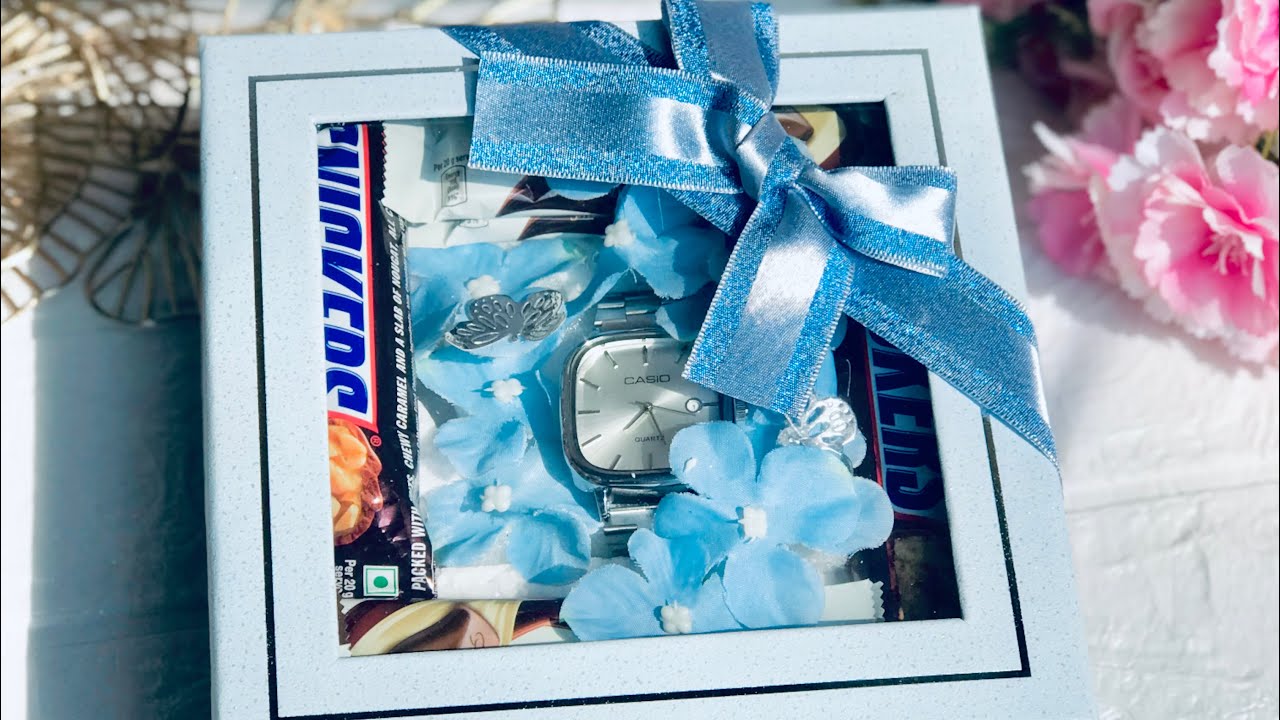 Customized gifts 🎁 watch hamper setting video craft videos chocolate ...