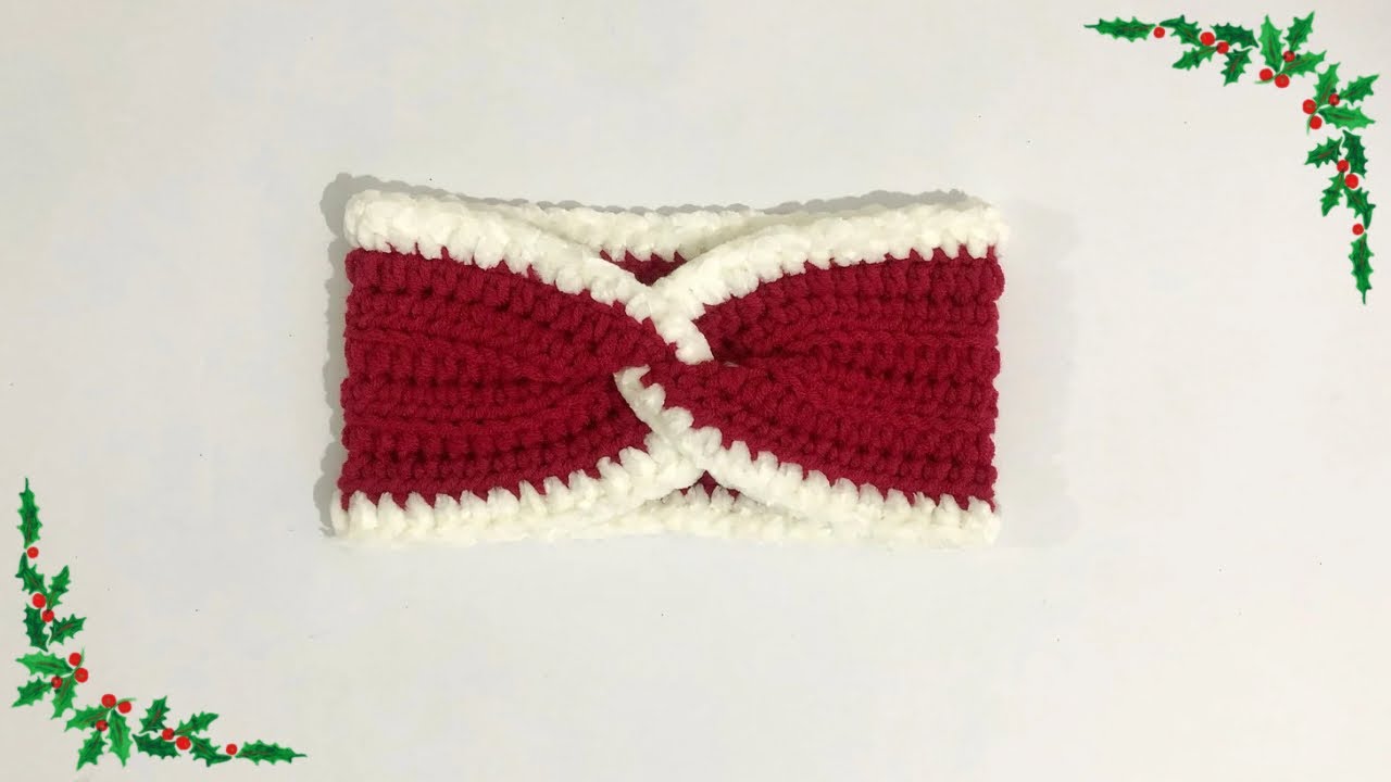 IDN | Edisi Natal 🎁🎄| DIY Tutorial Crochet Rajut Bando Headband Cantik ...