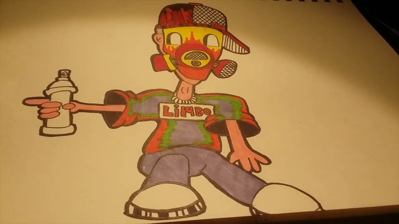Drawing A Gas Mask Graffiti Character (Blackbook) - YouTube