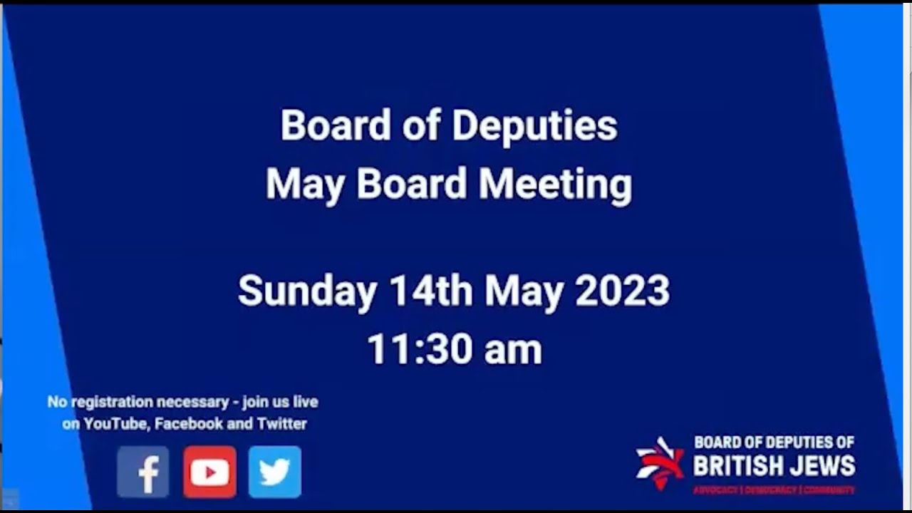 Board of Deputies Plenary Meeting, Sunday, 14 May 2023 - YouTube