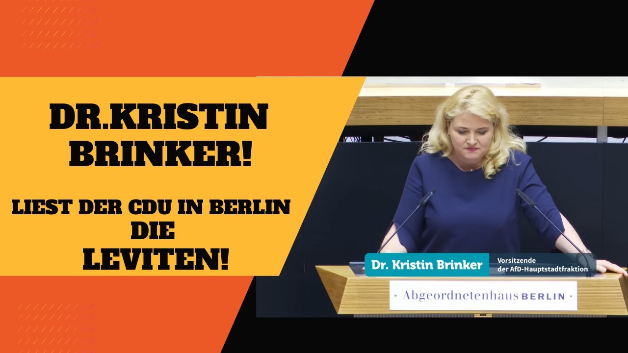 Dr. Kristin Brinker! Schluss mit der Wählertäuschung! - YouTube