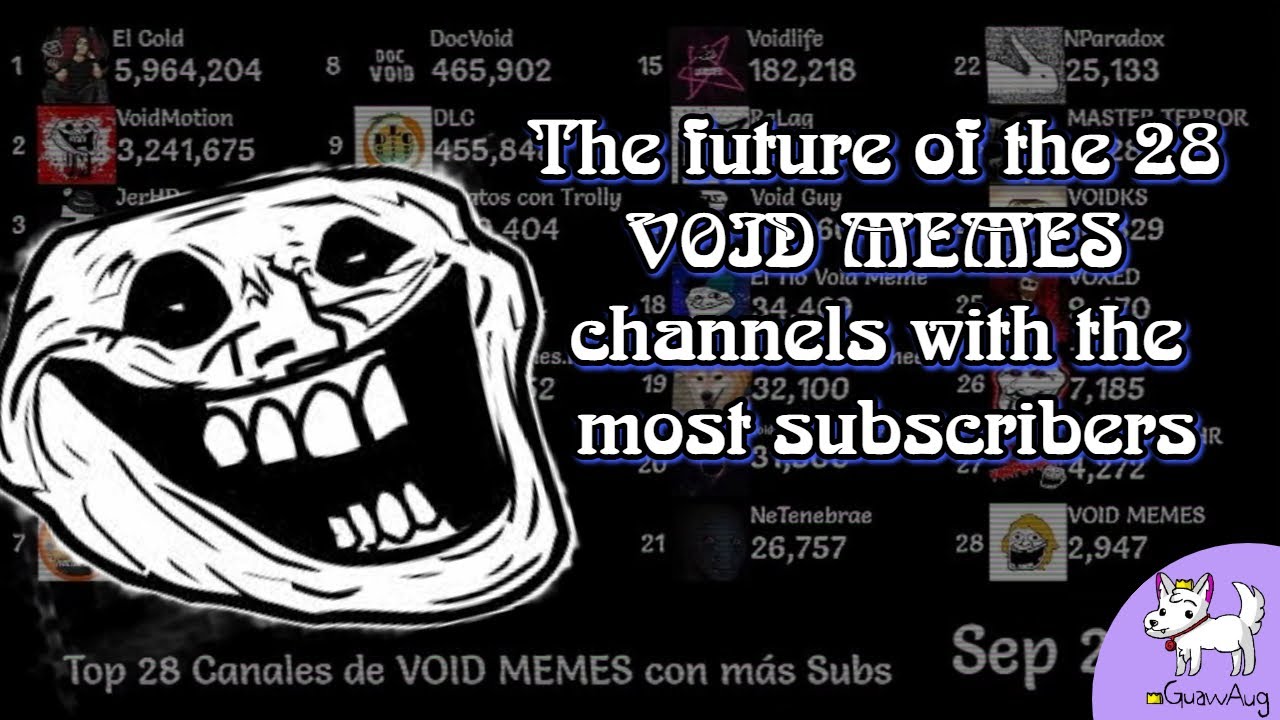 The future of the 28 VOID MEMES channels with the most subscribers | VOINED, El Cold & More ...