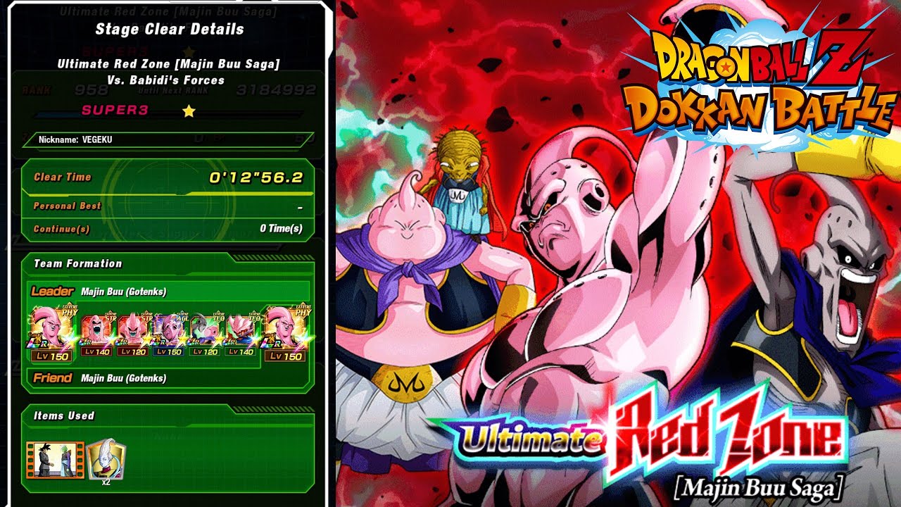 TEAM MAJIN POWER VS. STAGE 1 RED ZONE BUU SAGA - DBZ Dokkan Battle Ita ...