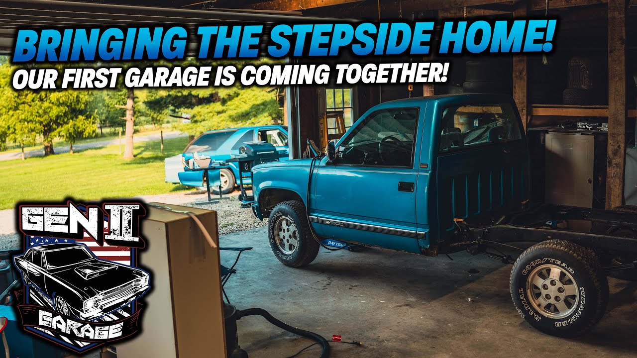 Bringing The Stepside Home! Our First Shop is Coming Together - YouTube