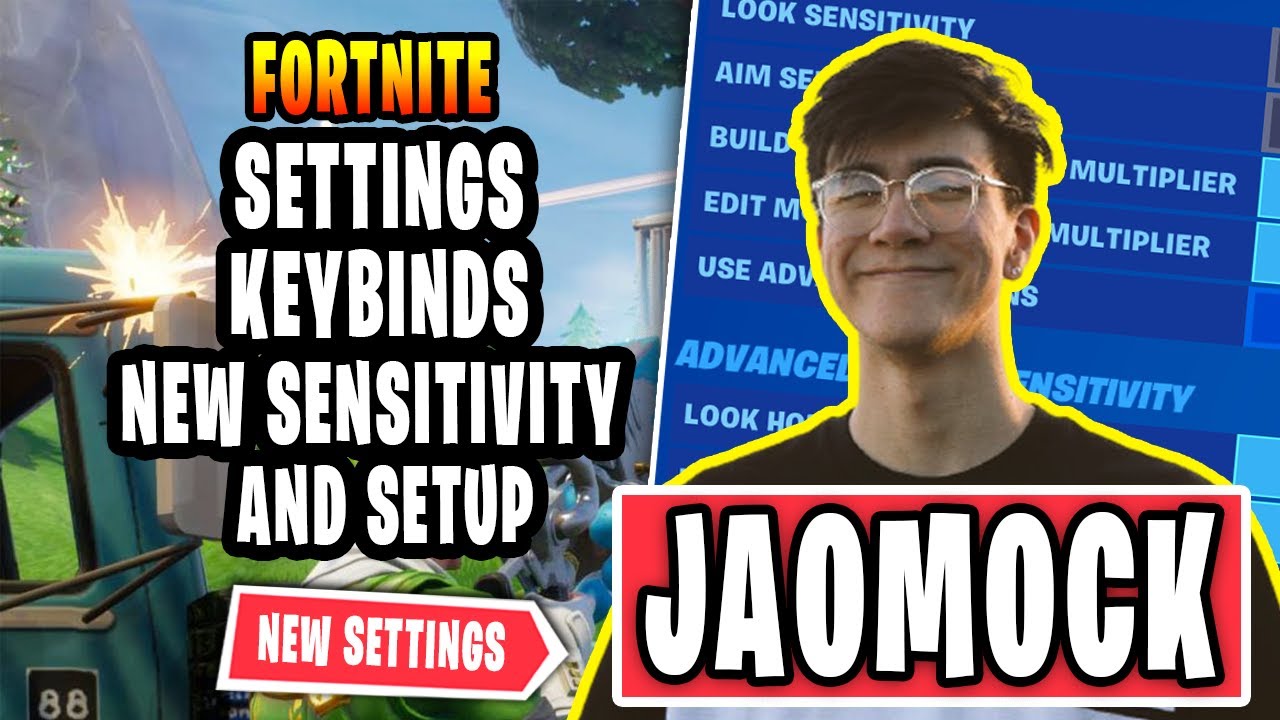 Jaomock New Fortnite Settings keybinds and New Sensitivity - YouTube