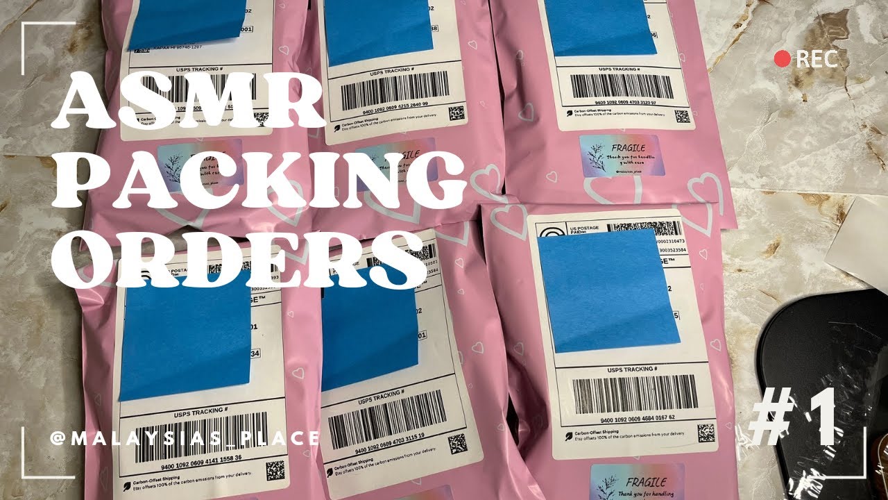 ASMR PACKING ORDERS // Small Business // No Talking // Vlog #1 - YouTube