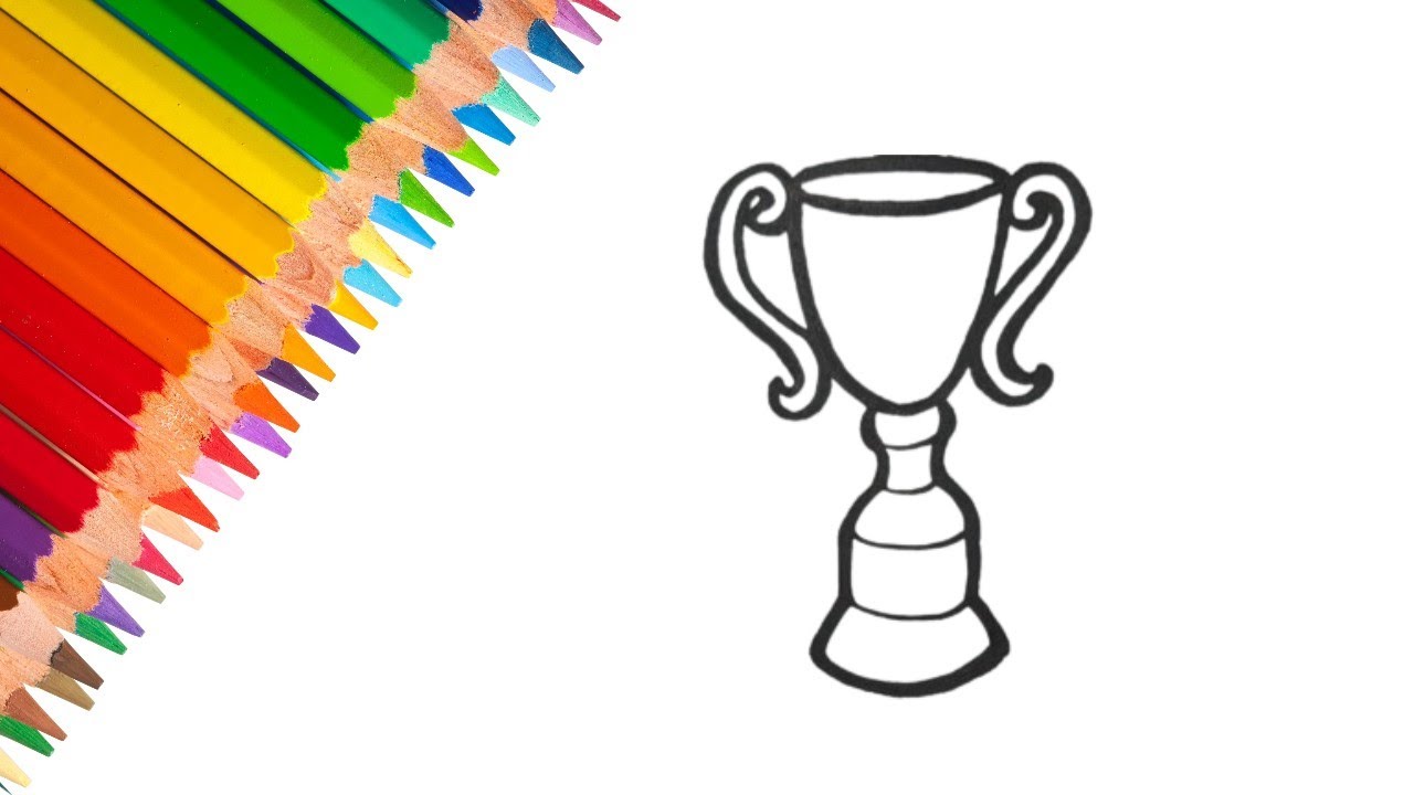 How to Draw Easy Trophy | Step by Step Drawing and Coloring for Kids ...