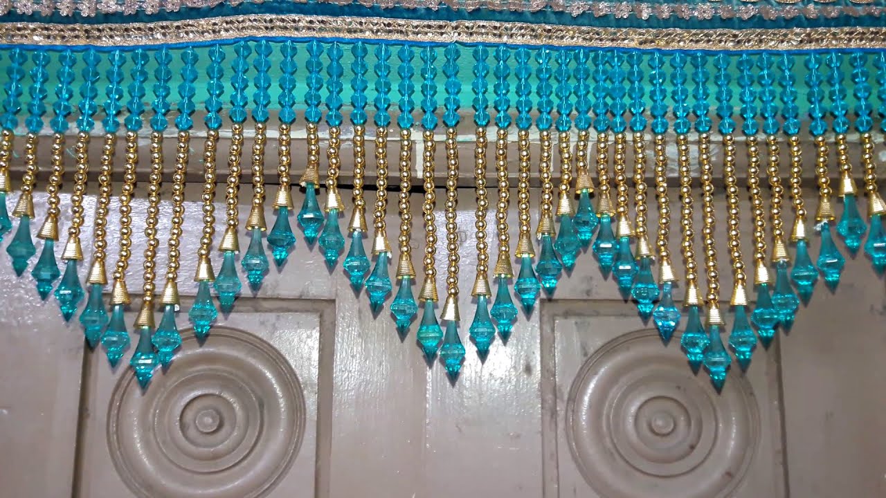 DIY Crystal Toran New Design | How to Make Door Hanging Toran with ...