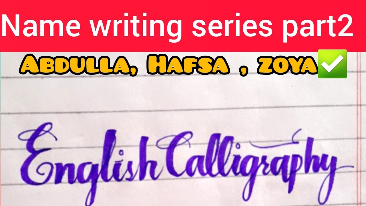 Learn English calligraphy ️writing your name into beautiful calligraphy ...