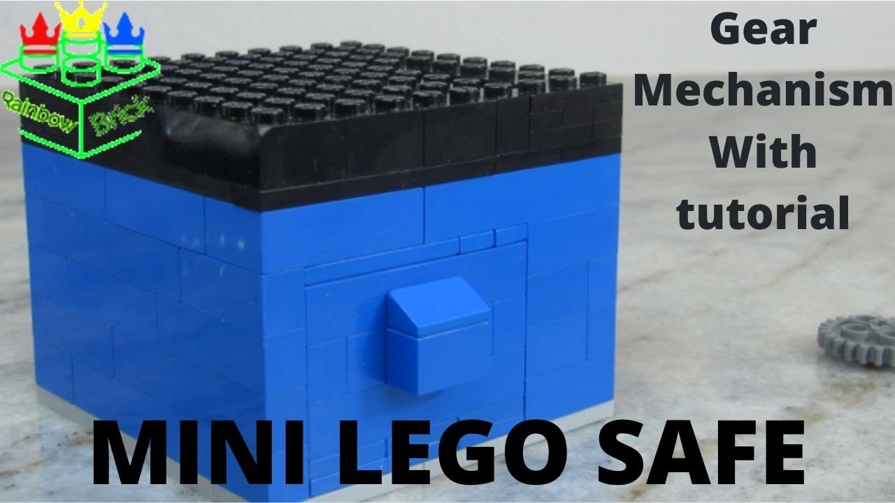 Mini Lego Safe (with tutorial and new mechanism including gears) - YouTube