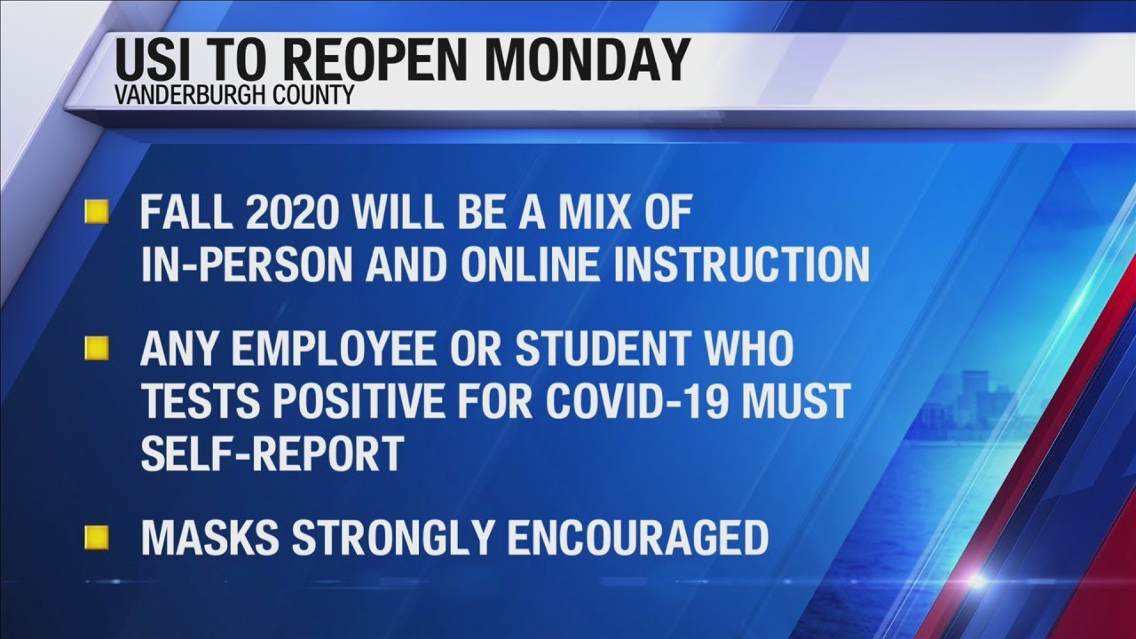 University of Southern Indiana to reopen to students, staff Monday ...