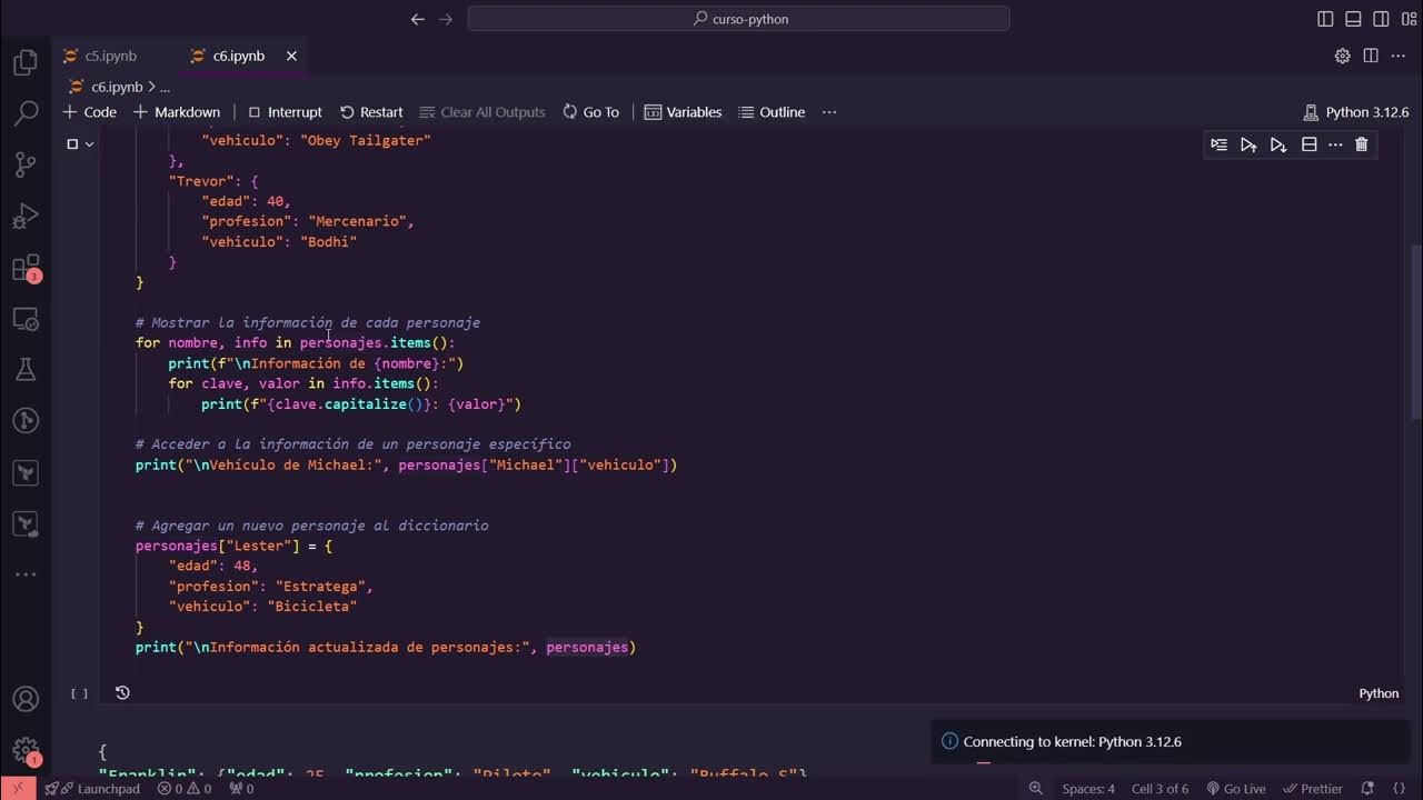Python con GTA V desde cero : Clase 6 - Diccionarios y Conjuntos - YouTube