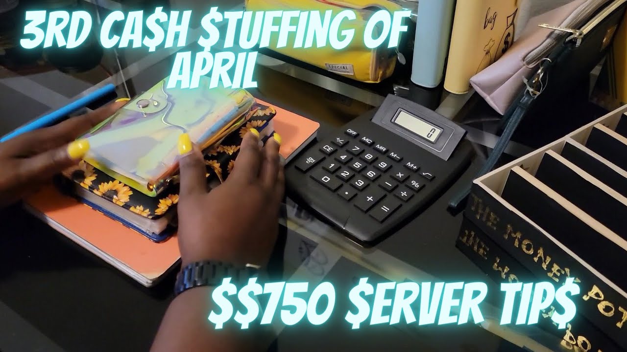 What I make as a server 🩵|| cash stuffing 🩵|| Variable income ...