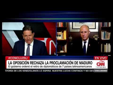 Entrevista en Conclusiones con Fernando del Rincón, CNN, al canciller Javier González-Olaechea ...