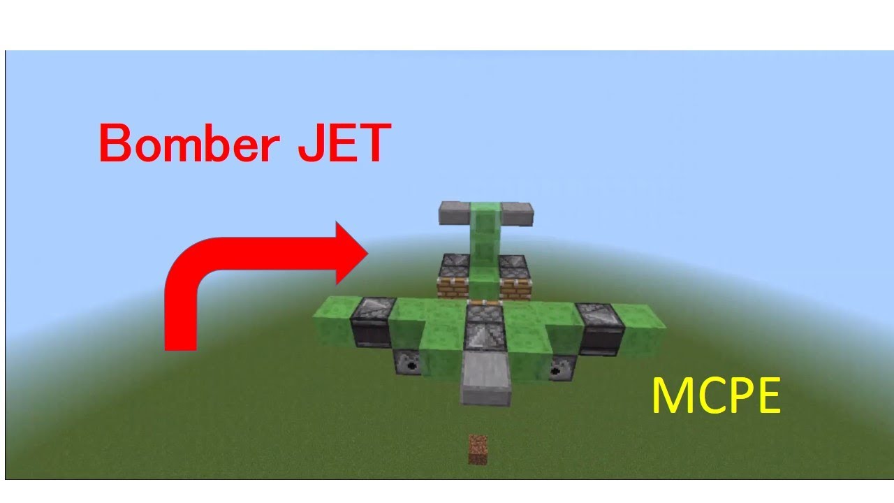 How To Make A Bomber Jet In Minecraft PE - YouTube