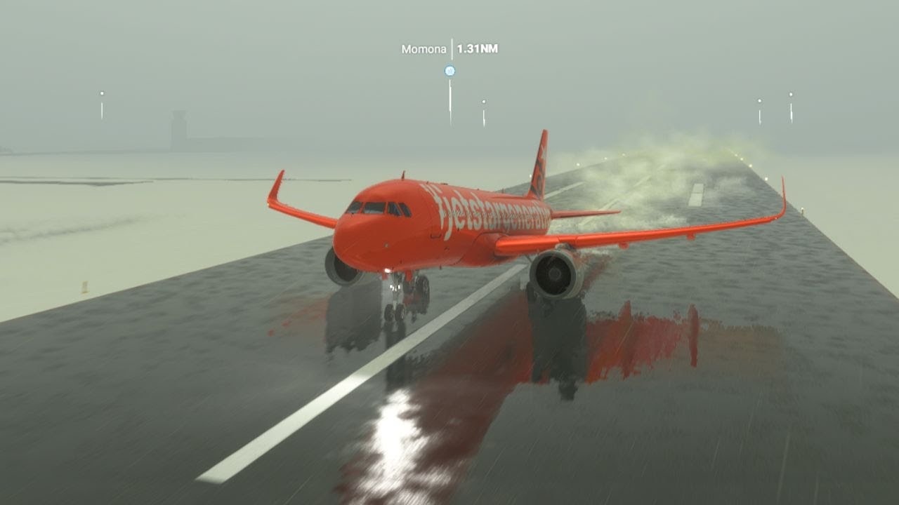 Snowstorm Sendoff ️ Jaffa Jet Jetstar Takes Flight from Dunedin in MSFS ...