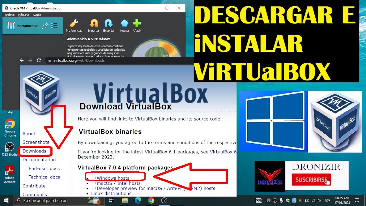 Como descargar e instalar virtualbox ultima version // @DRONiZiR - YouTube