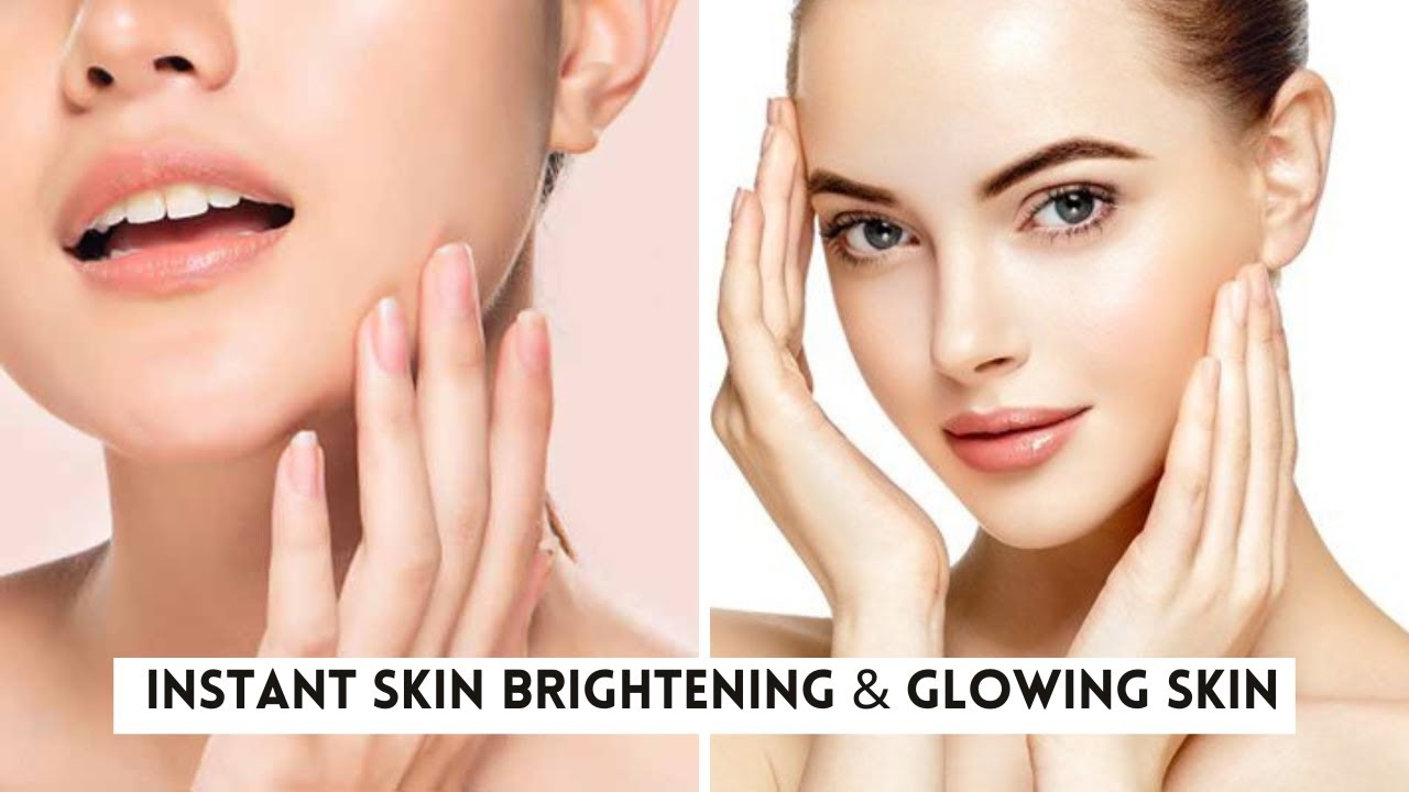 INSTANT Skin Brightening at Home - Naturally Glowing Skin - YouTube